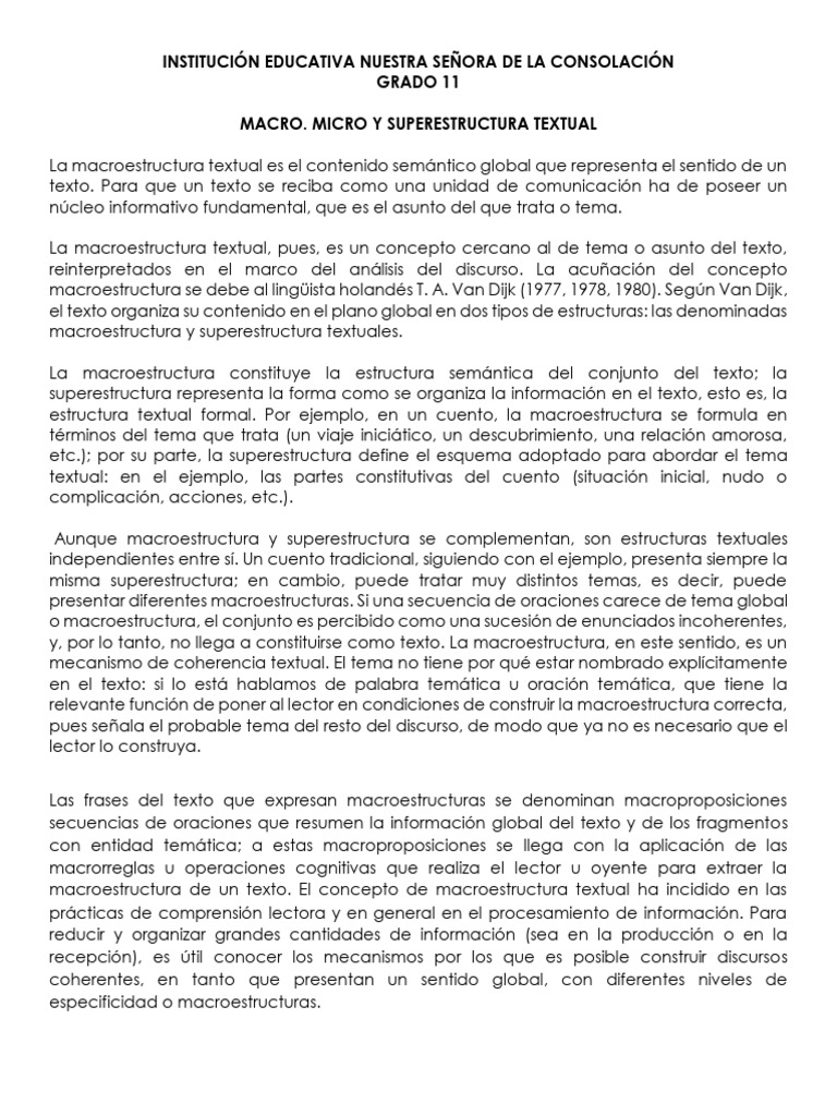Macro 11 | PDF | Comprensión lectora | Ciencia cognitiva