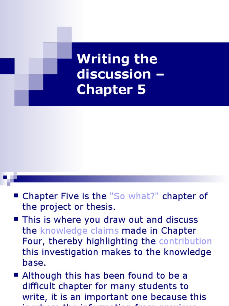 Writing The Discussion Chapter - Chapter 5 | PDF | Theory | Psychology