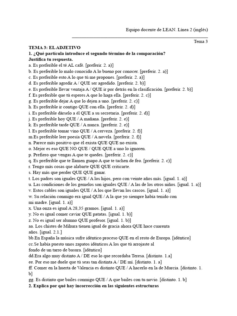 Prácticas Tema 3 | PDF | Lingüística
