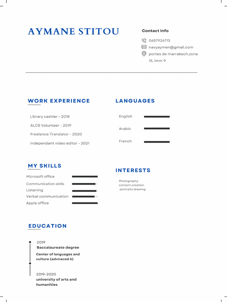 CV Aymane Stitou | PDF