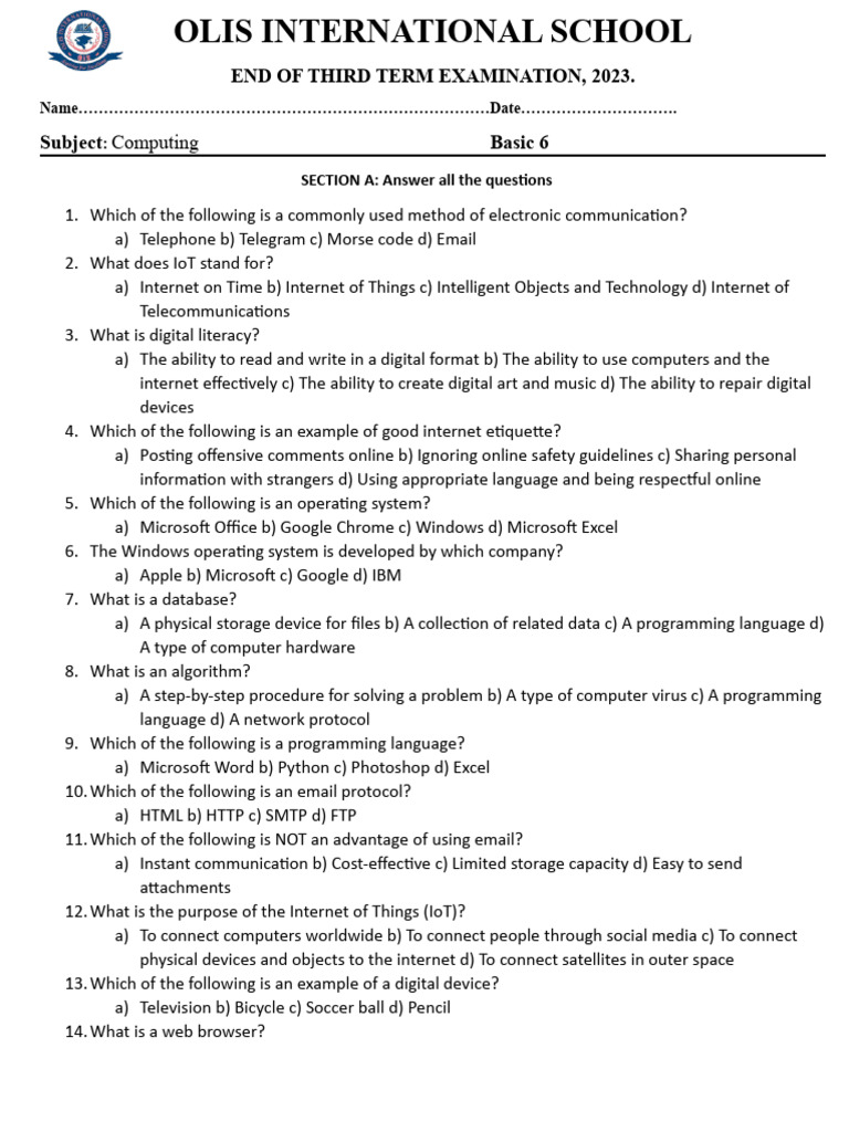 COMPUTING BS6 (AutoRecovered) | PDF | Internet | Computer Programming