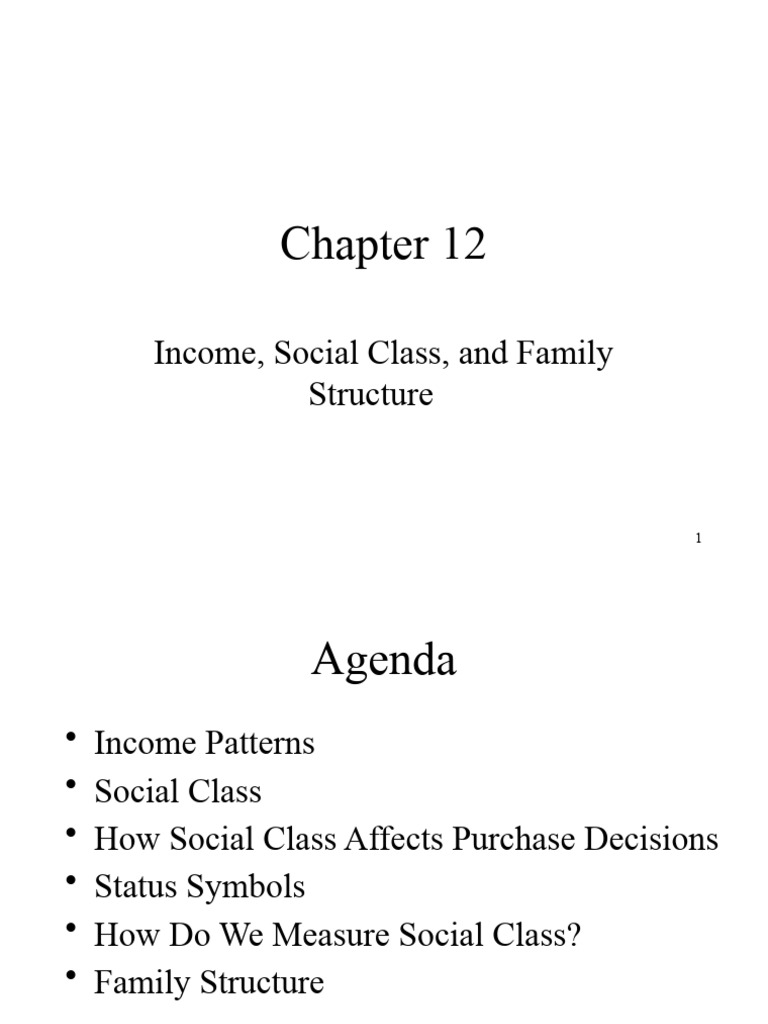 Chapter 12 Income, Social Class, and Family Structure | PDF | Family ...