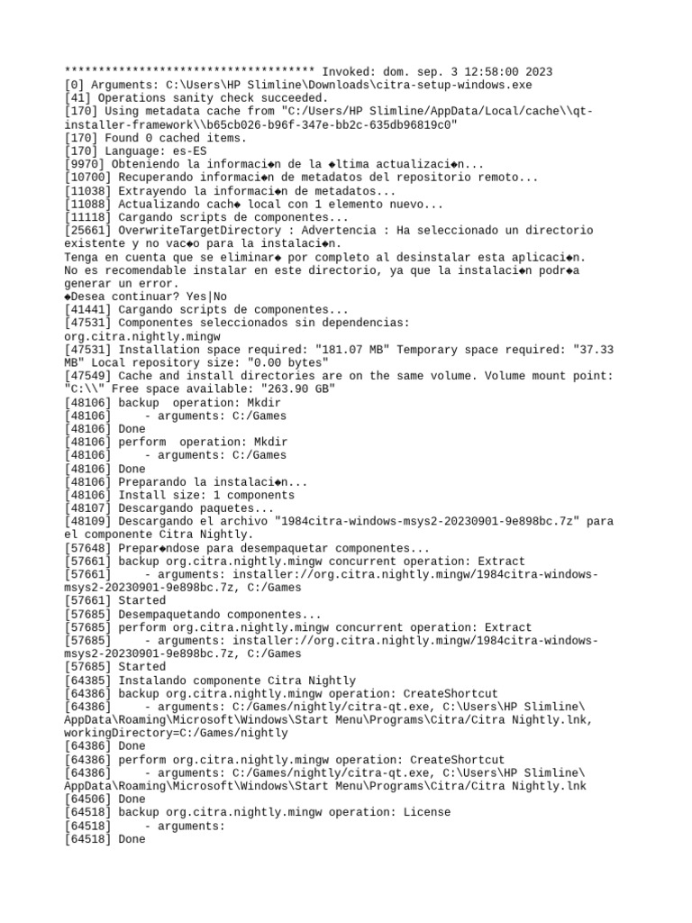 Installation Log | PDF | System Software | Software Engineering