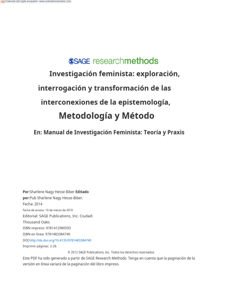 Lectura1 Feminist Research Exploring Interrogating And Traducida