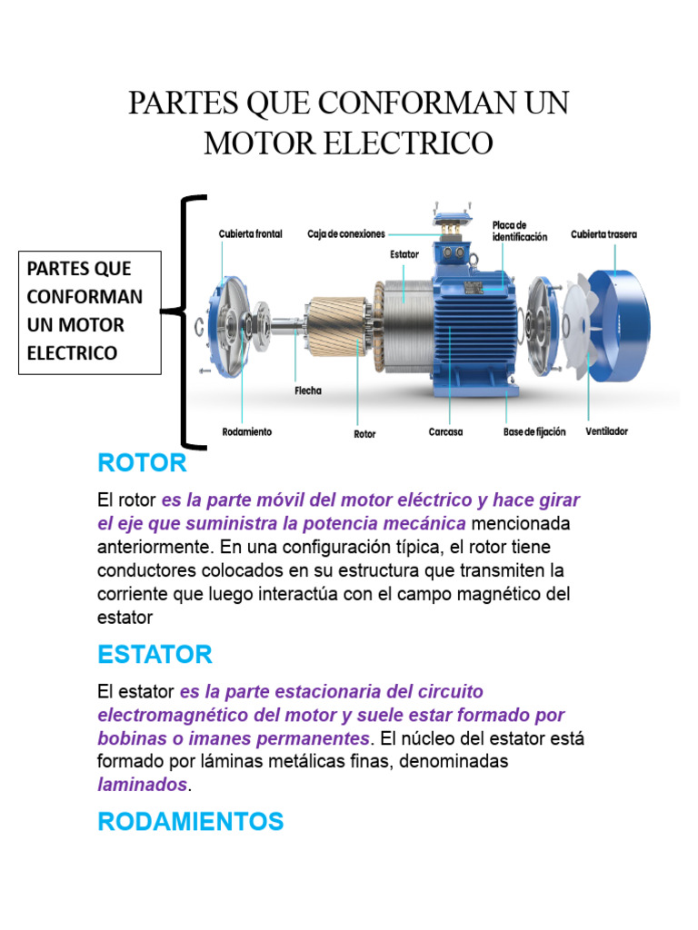 Partes de un Motor Eléctrico | PDF | Motor eléctrico | Electricidad