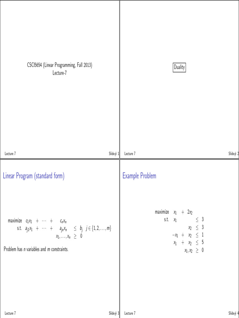 Standard Forms Pdf Linear Programming Mathematical Optimization