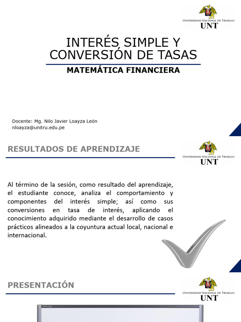 02 - Interés Simple y Conversión de Tasas | PDF | Interés | Tasas de interés