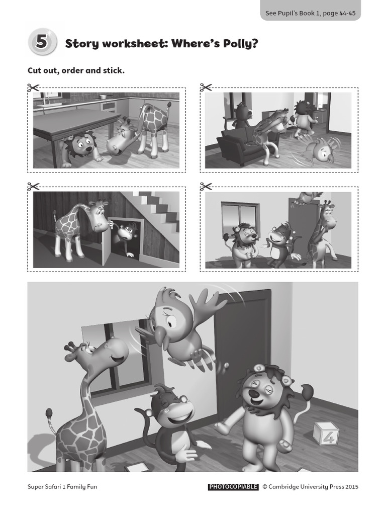 Story Worksheet - U5 - Where's Polly | PDF