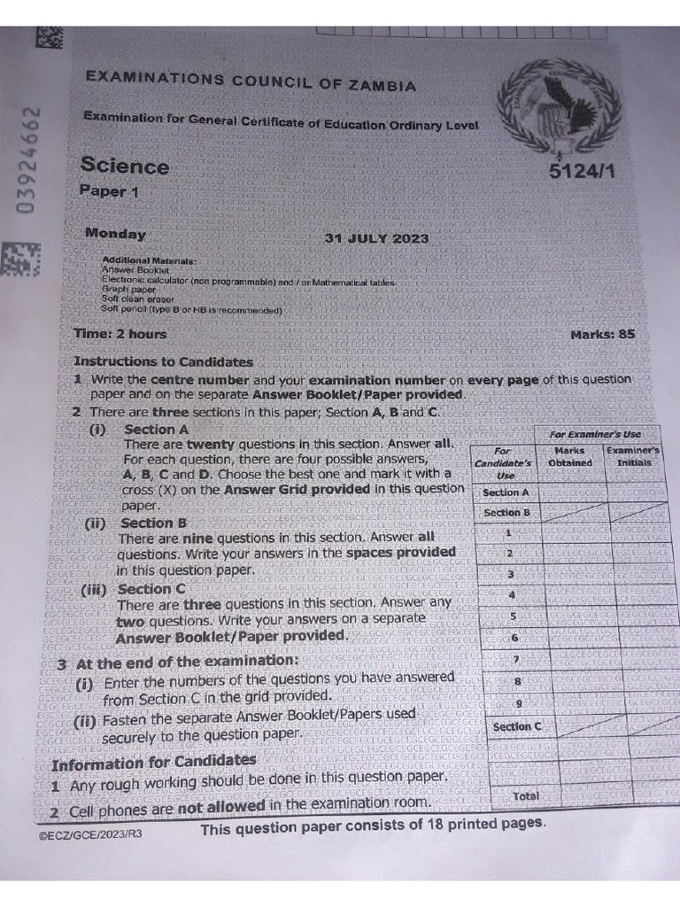 2023 Physics GCE Exam | PDF