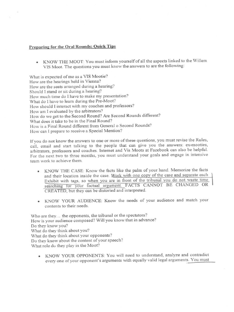 Preparing for the Oral Rounds | PDF