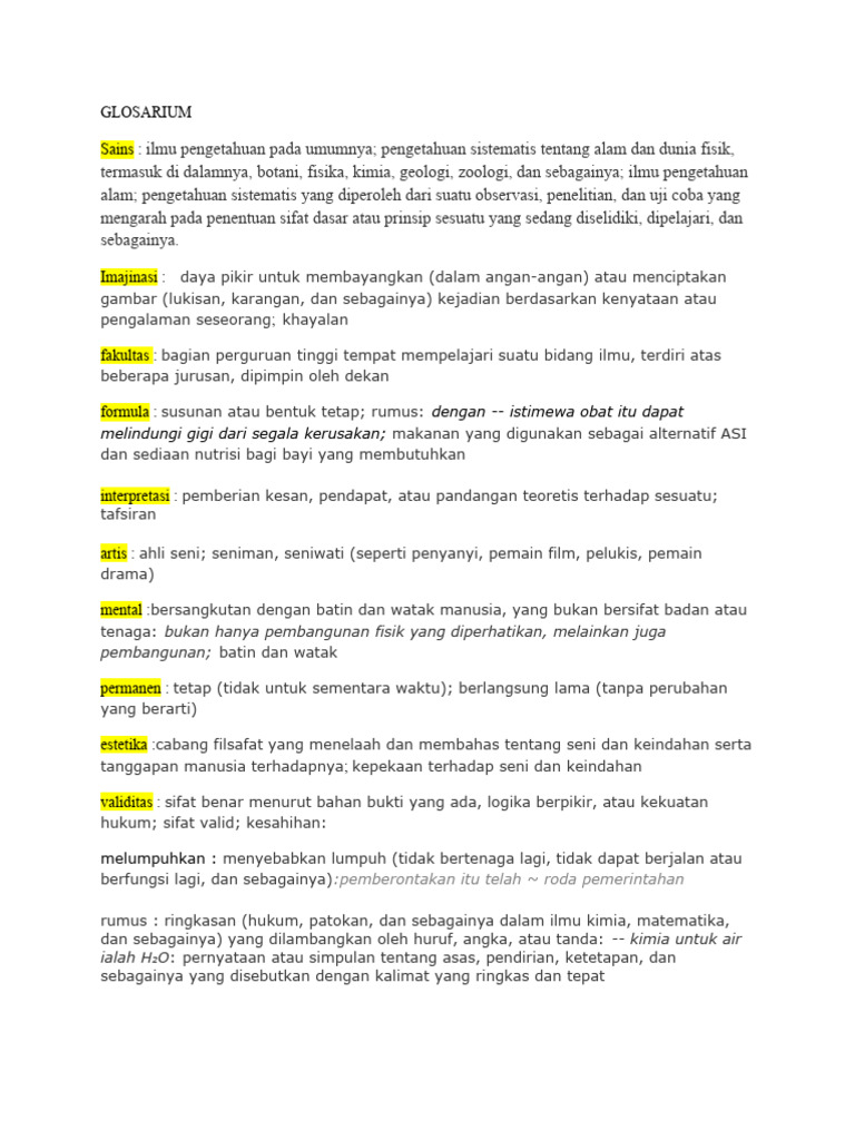 GLOSARIUM | PDF