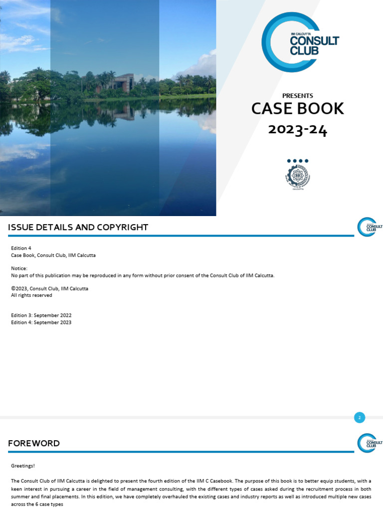 IIM Calcutta CaseBook 2023-24 | PDF | Airlines | Brainstorming