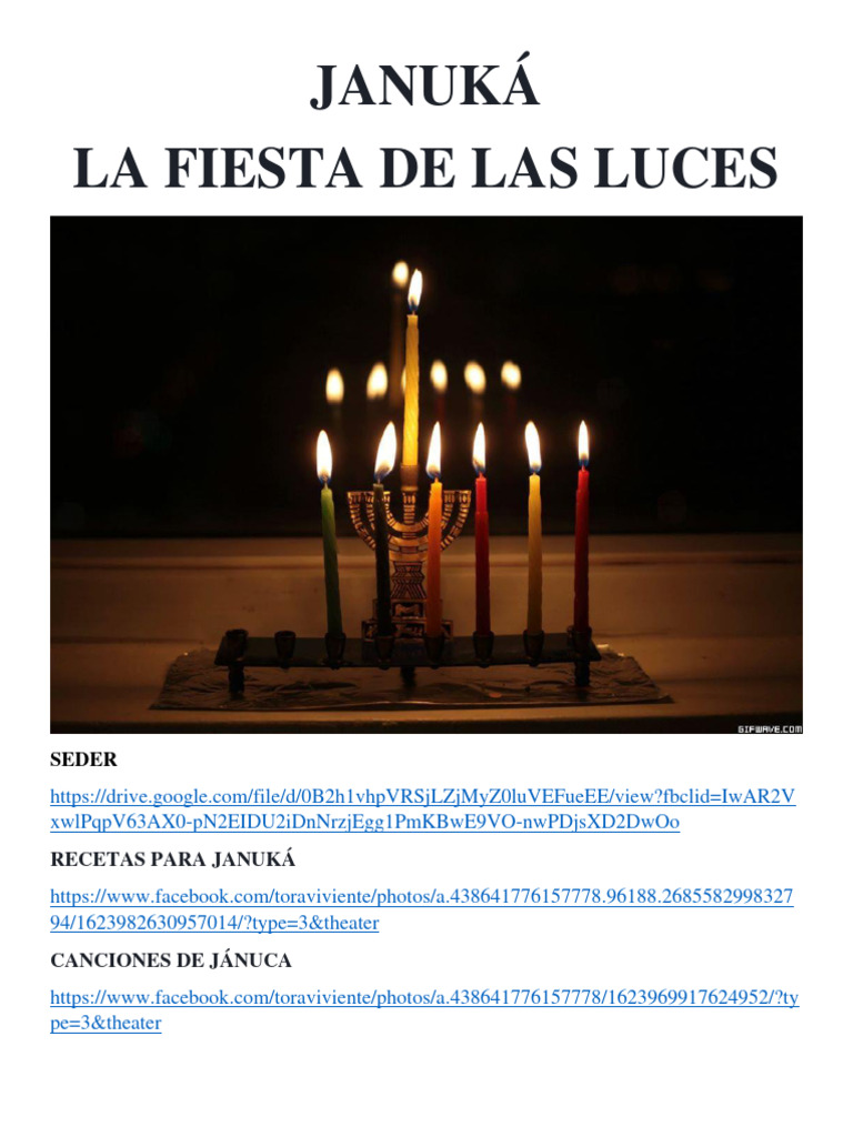 JANUKÁ_LA FIESTA DE LAS LUCES | PDF | Janucá | Fiestas judías