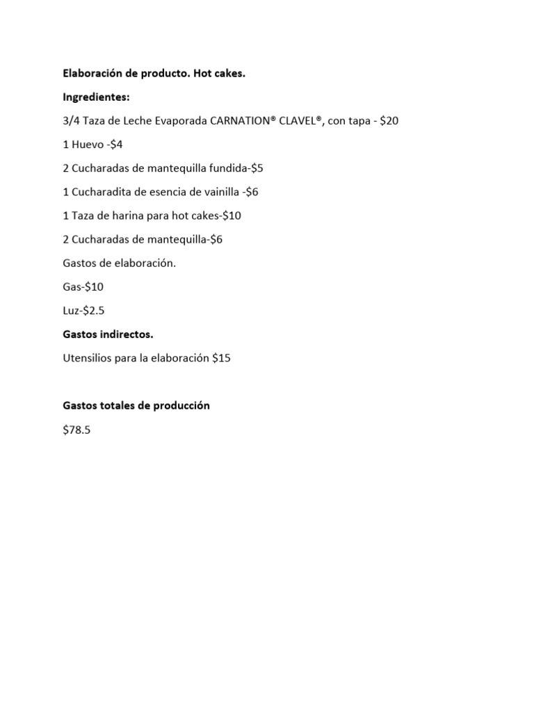 Elaboración de Producto | PDF