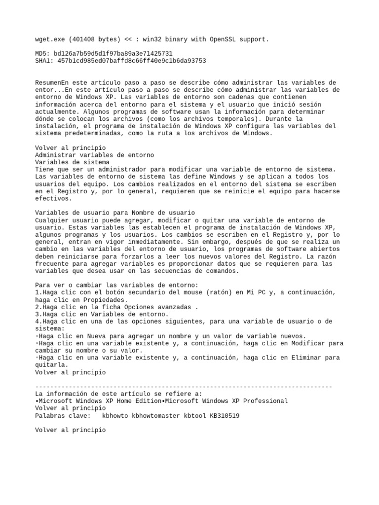 Modificar Variables Del Entorno | PDF Modificar Variables Del Entorno | PDF