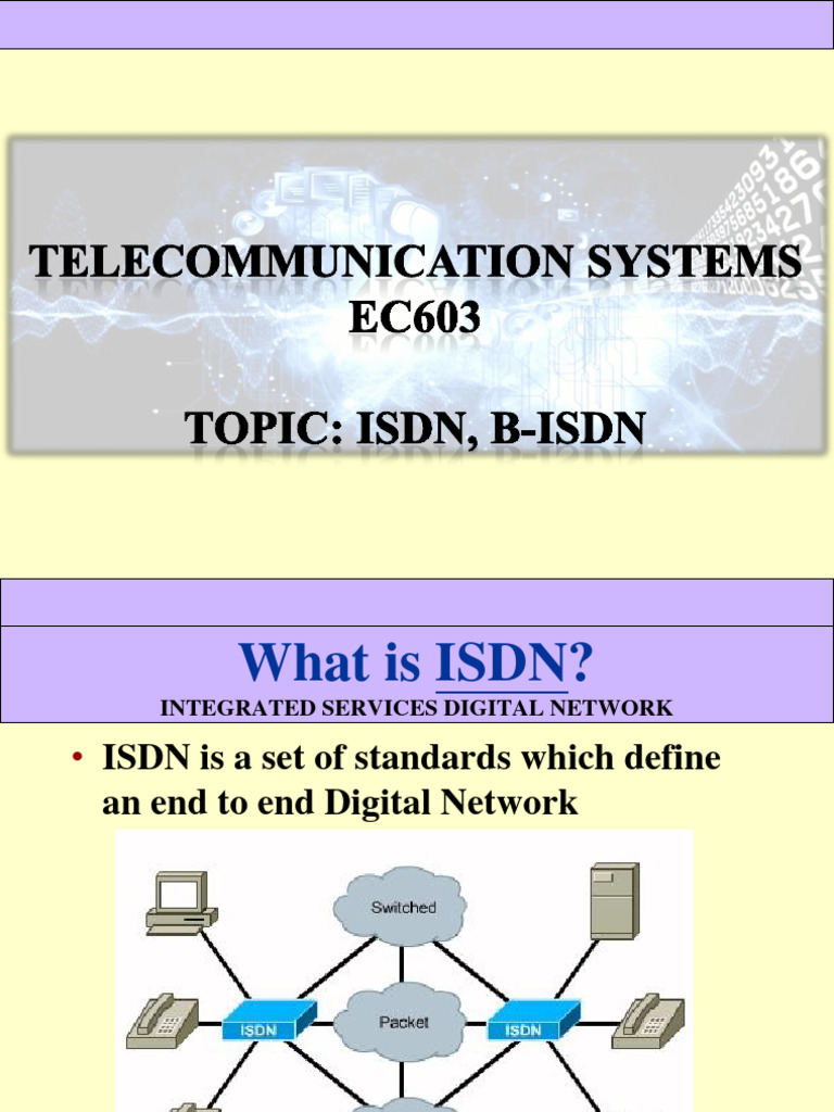 Class Note ISDN | PDF | Computer Network | Internet