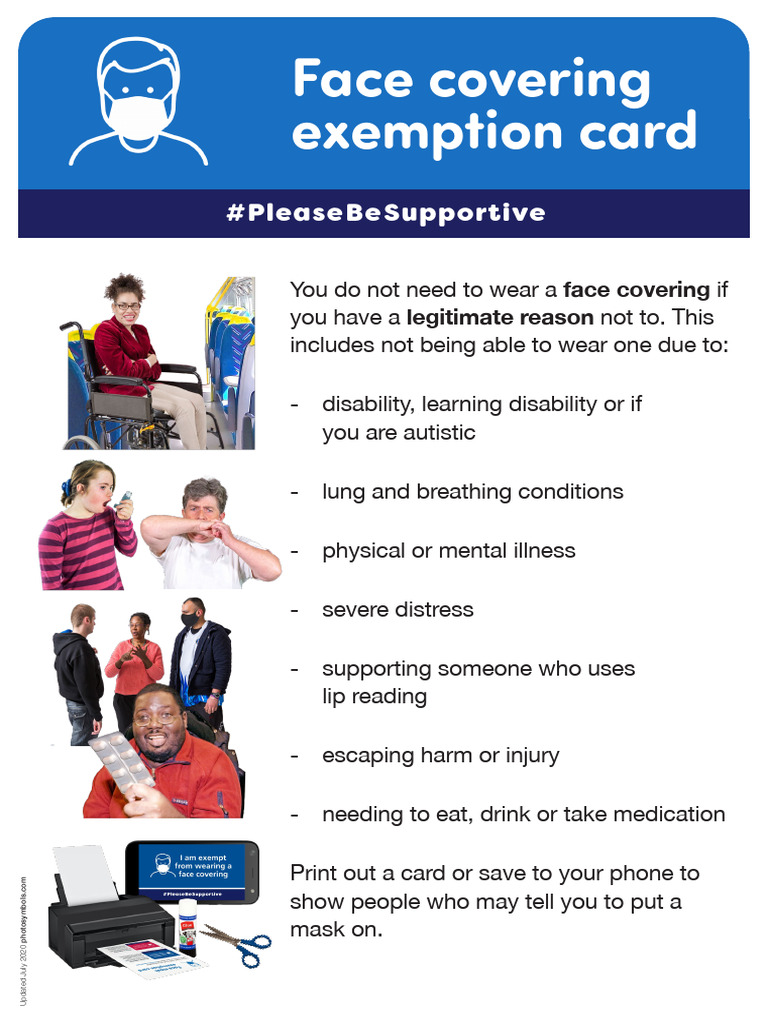 Mask Exemption Cards A4 | PDF