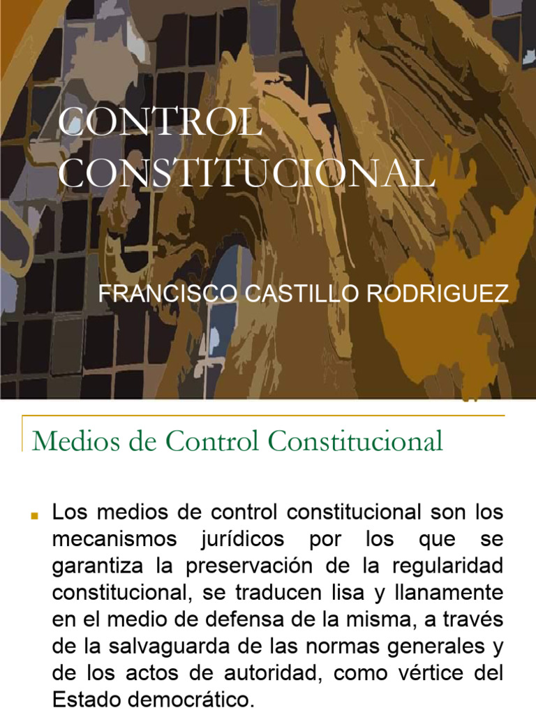 Medios de Control Constitucional en México | PDF | Constitución | Gobierno
