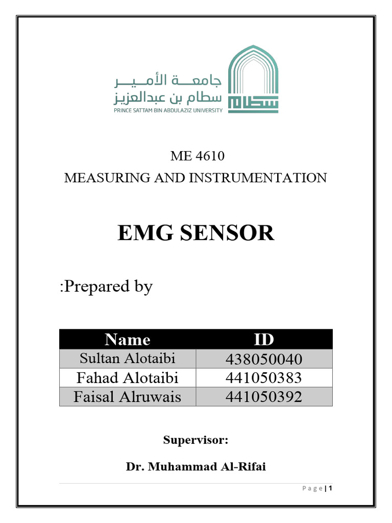 Emg Sensor | PDF | Electromyography | Neuroscience
