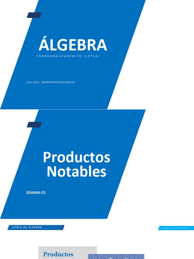 Álgebra Sem 3.1 | PDF | Matemáticas | Matemática Elemental