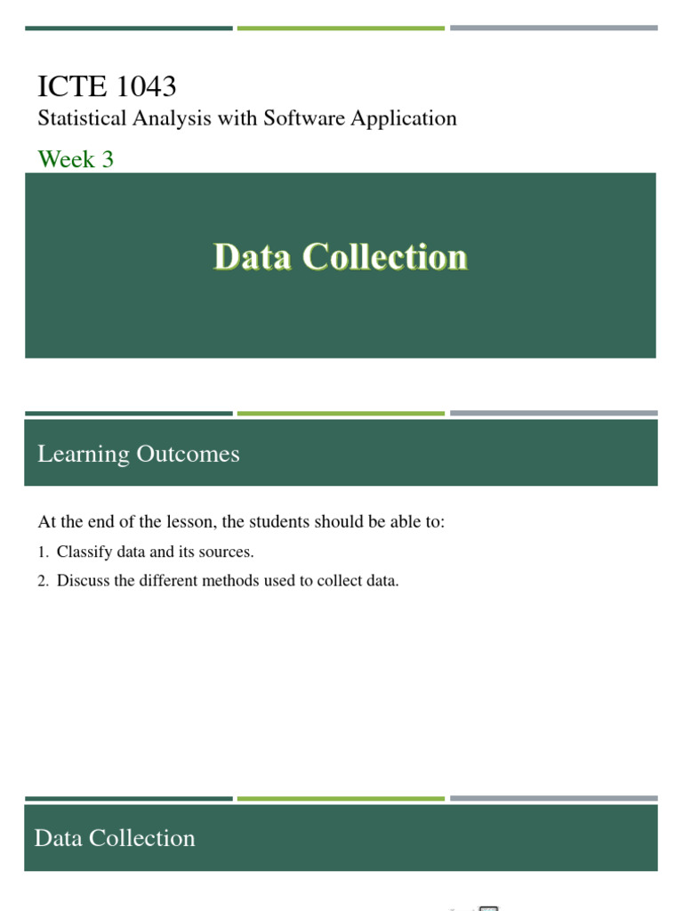 Week 2 Data Collection Methods | PDF | Survey Methodology | Data Week 2 Data Collection Methods | PDF | Survey Methodology | Data