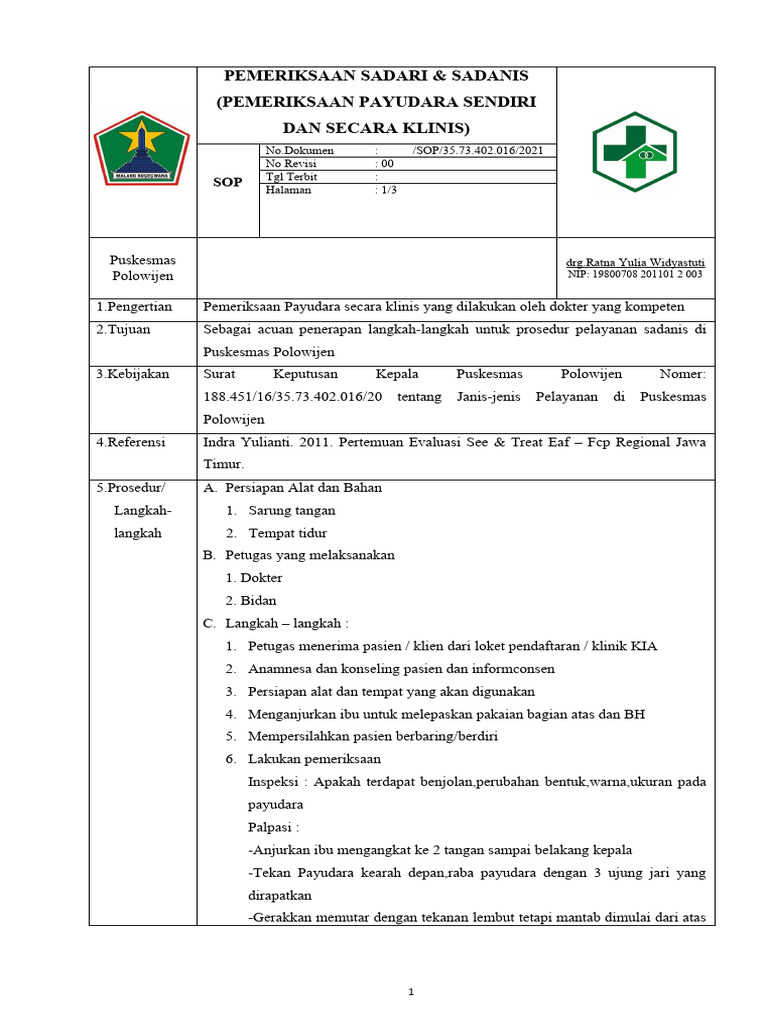 167.a Pemeriksaan Sadanis | PDF