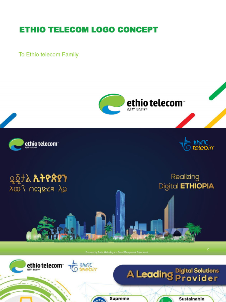 Brand Commuinication Kit 1 - Ethio Telecom Logo | PDF | Logos | Brand
