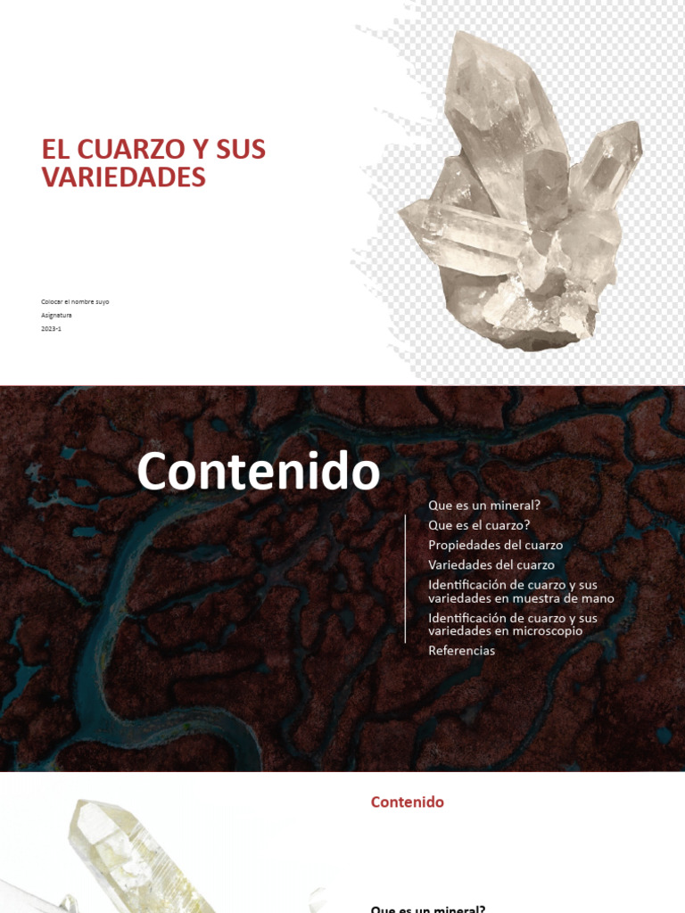 Plantilla 62 Power Point | Descargar gratis PDF | Cuarzo | Minerales