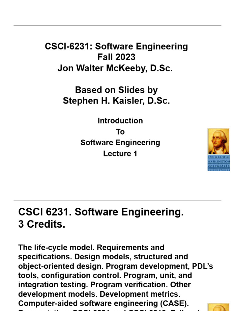 CS6231 SWEngineering Lecture 1b SE Introduction | PDF | Databases | System CS6231 SWEngineering Lecture 1b SE Introduction | PDF | Databases | System