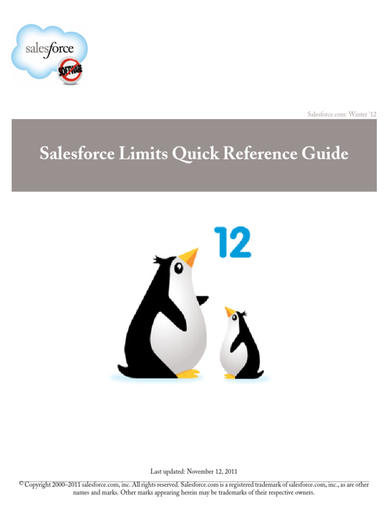 Salesforce Limits Quick Reference Guide | PDF | Tag (Metadata ...