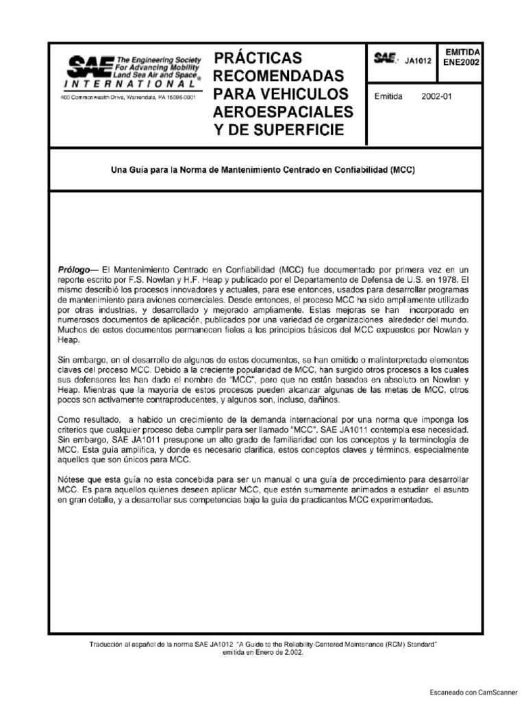 Norma Sae Ja 1012 (1) - 001 | PDF