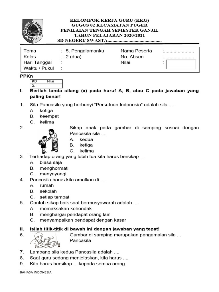 MASTER SOAL TEMA 5 Kelas 2 | PDF