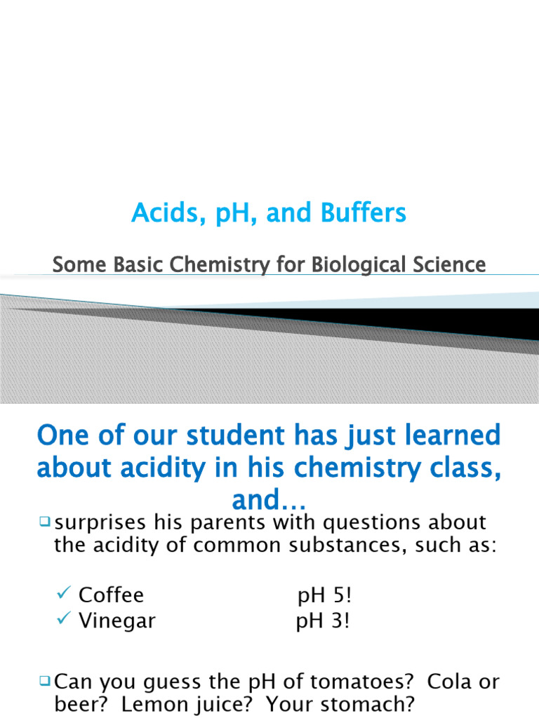 1.acids PH and Buffers | PDF