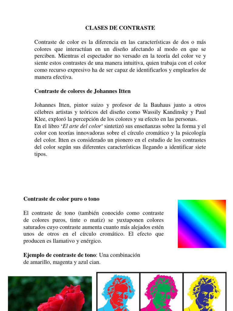 Contraste | PDF | Color | Matiz