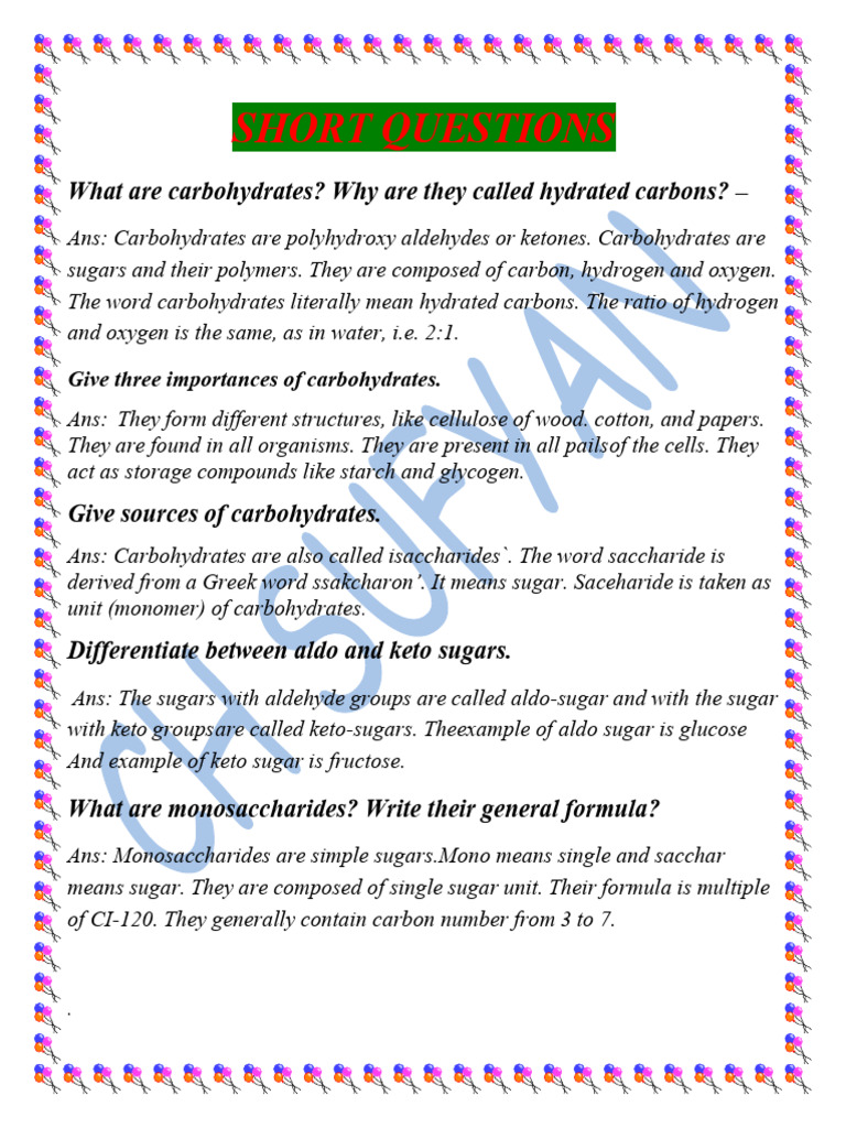 Biochemistry Past Paper Question | PDF | Carbohydrates | Enzyme