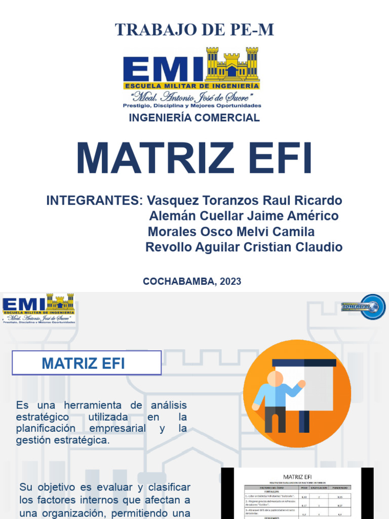 Matriz Efe y Foda Estrategico | PDF | Análisis FODA | Business