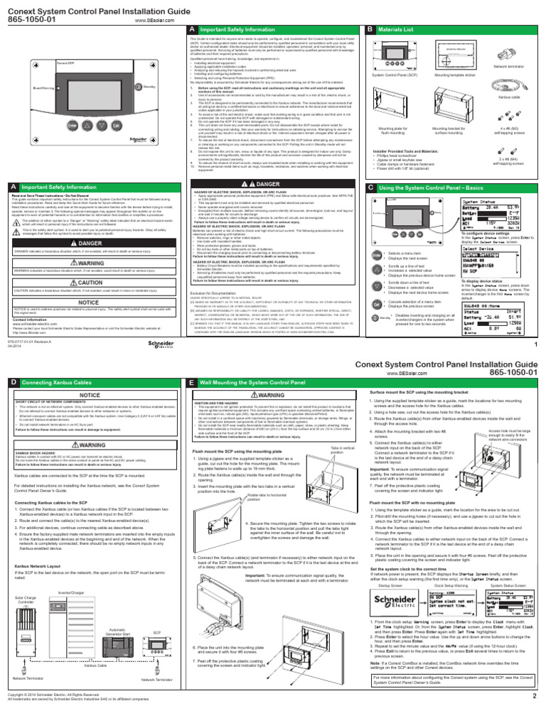 Conext SCP Installation Guide - 975 0717 01 01 - ENG | PDF | Electrical ...