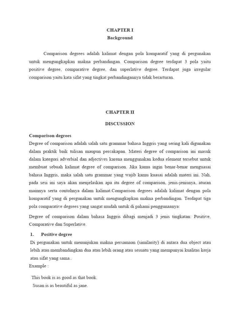 Degree Comparison | PDF