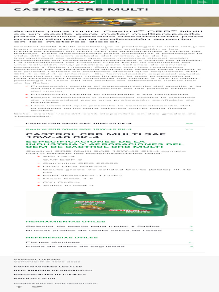 Castrol Crb Multi Castrol Ee.uu | PDF