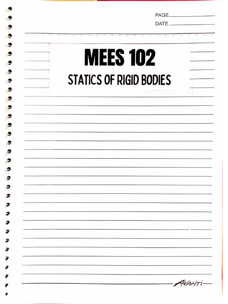 Statics Notes | PDF