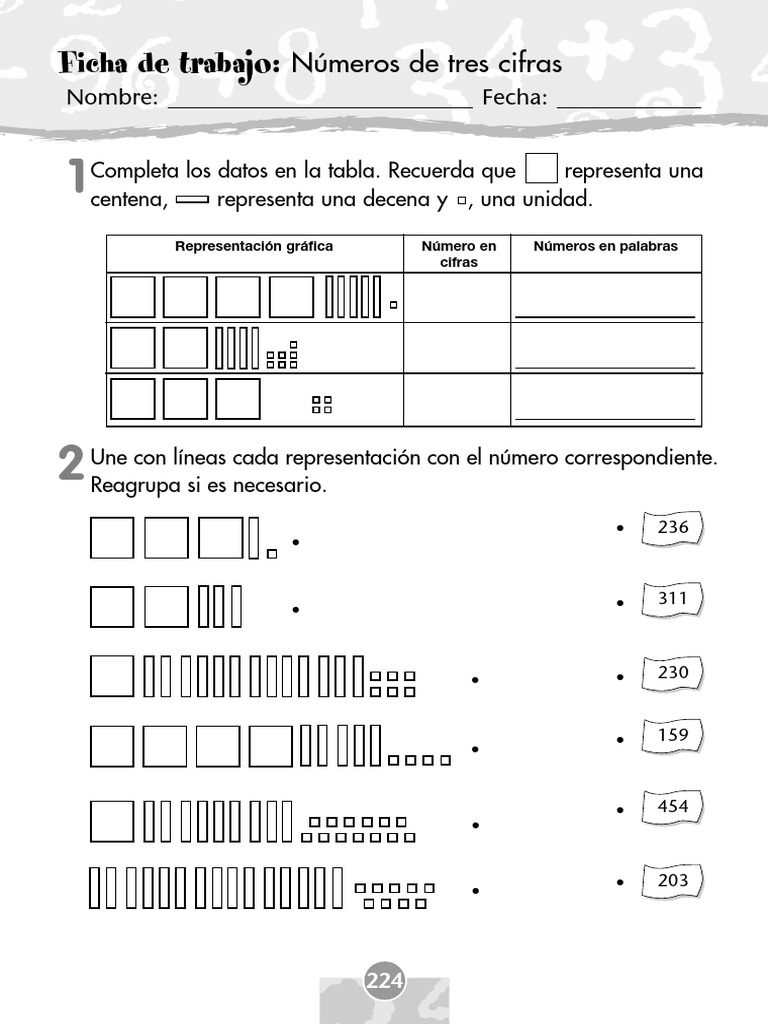 Números de Tres Cifras | PDF