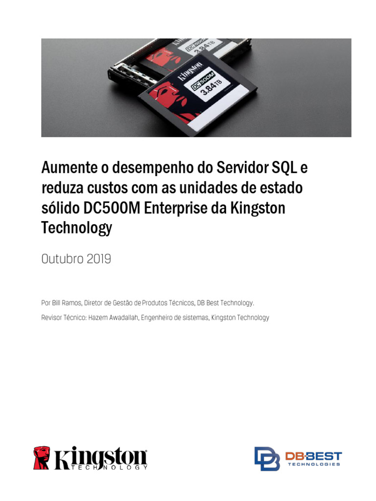 SQL Server Whitepaper BR | PDF | Microsoft SQL Server | Disco de estado sólido