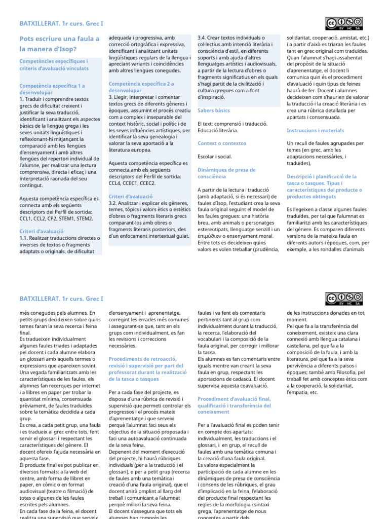 Sa Bat 1 Grec I Faula | PDF