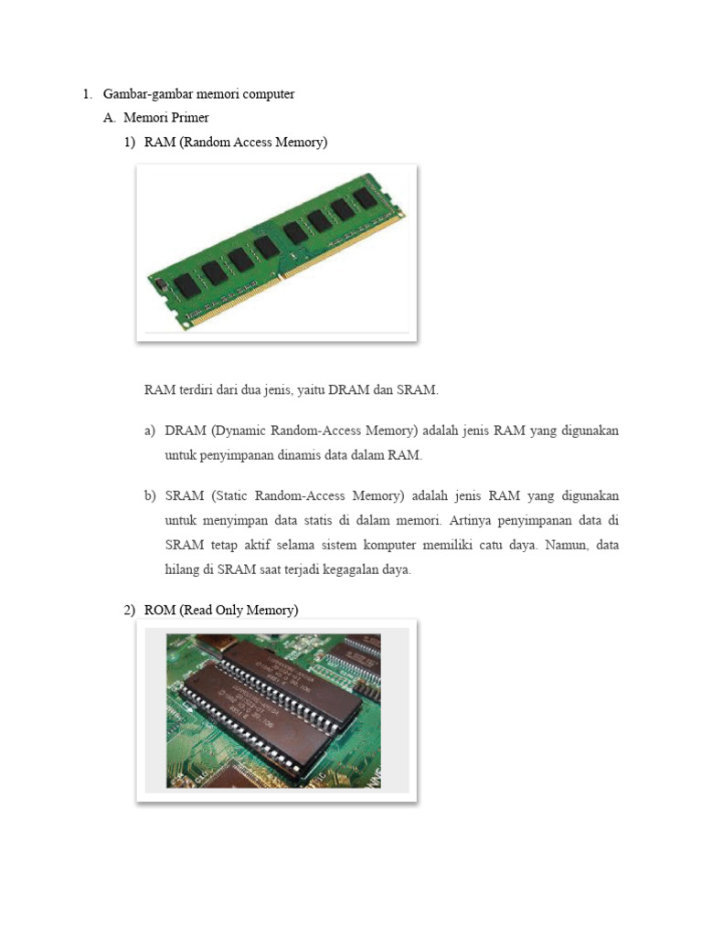 Jenis Memori Komputer Lengkap | PDF