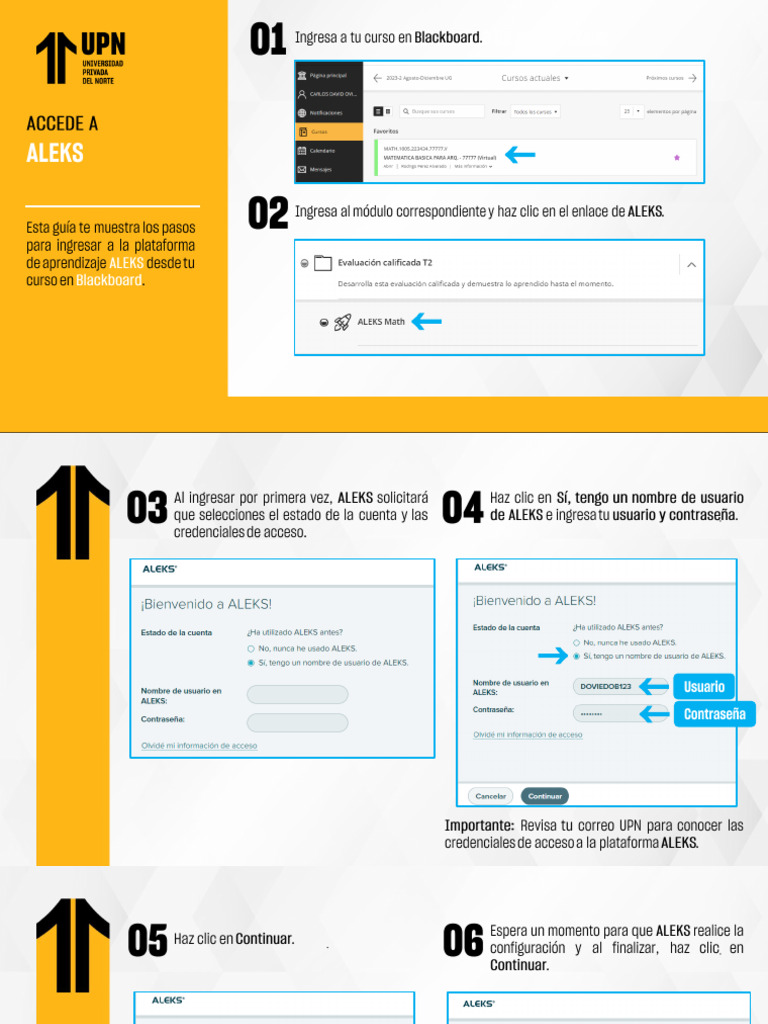 01 - Guia de Acceso Aleks Estudiante | PDF