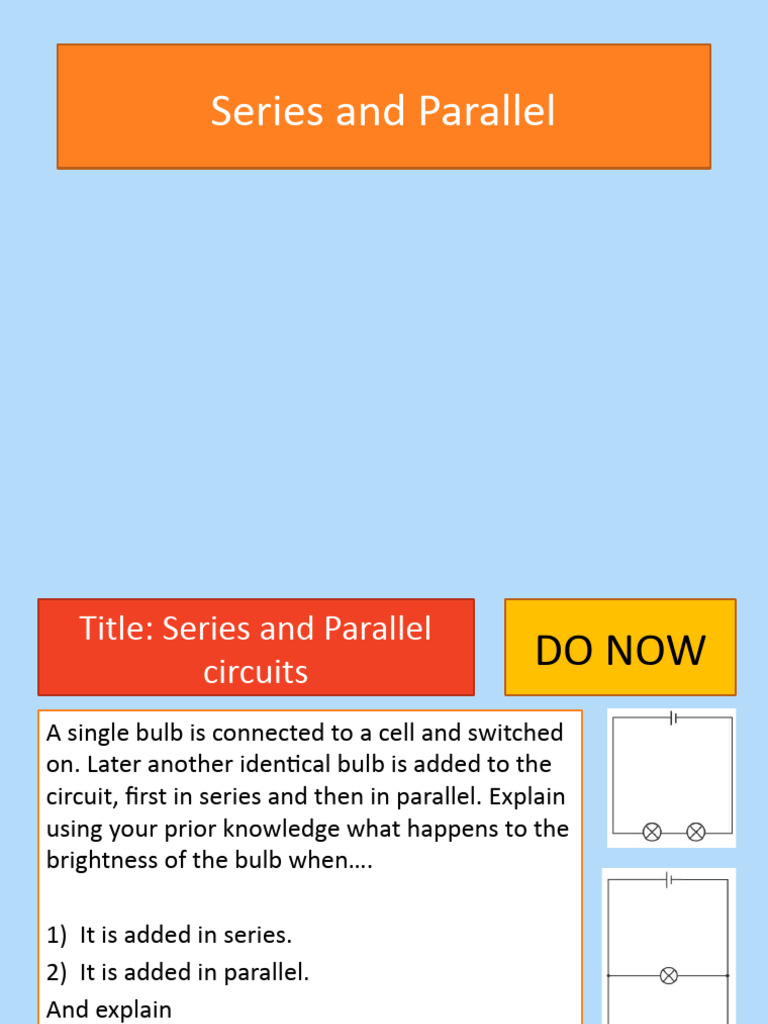 Electricity 4 Series and Parallel | PDF | Series And Parallel Circuits ...