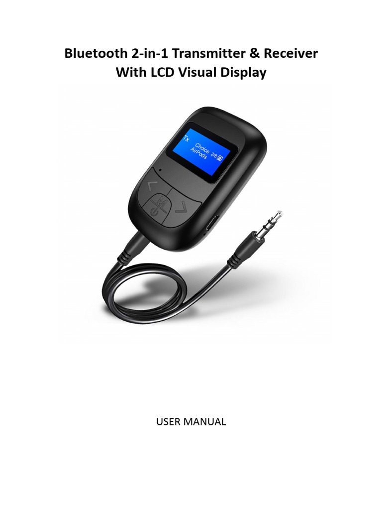 Bluetooth 2 In 1 Transmitter Manual Pdf