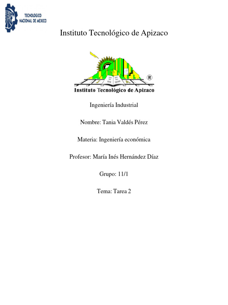 Tarea 2 ING ECO TANIA VALDES PEREZ | PDF