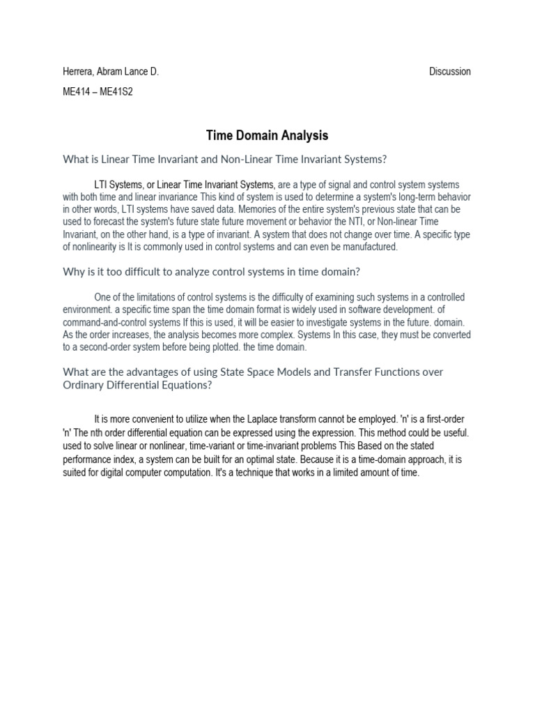 Herrera - Time Domain Analysis | PDF