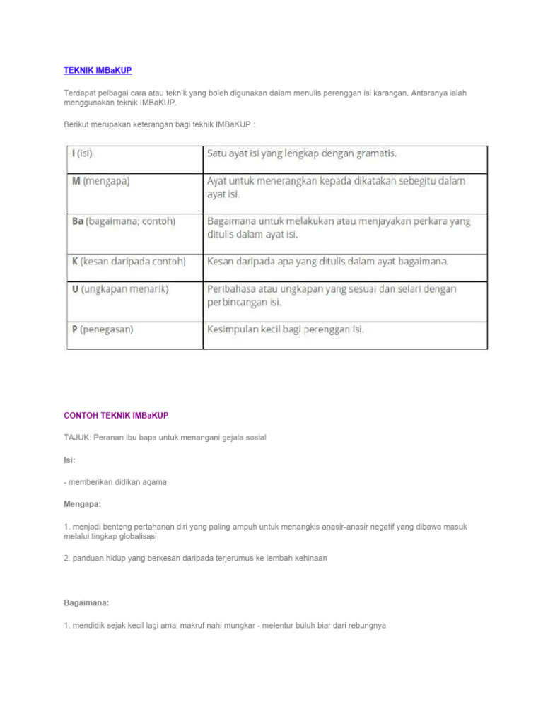 TEKNIK IMBaKUP | PDF